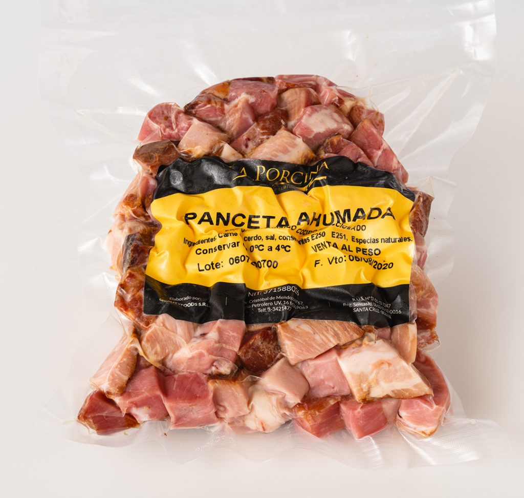 PANCETA AHUMADA EN CUBOS - LA PORCINA